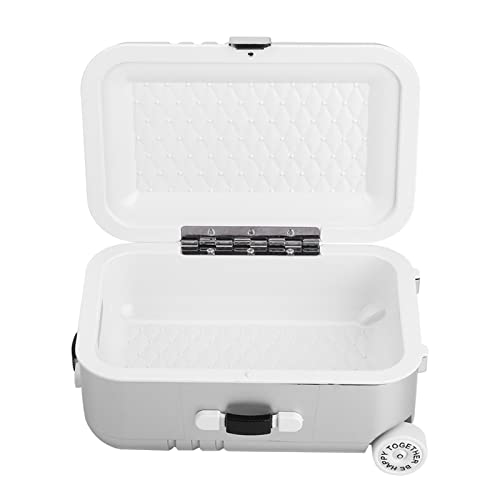 Wakects Doll Suitcase, Mini Dolls Travel Suitcase Baby Suitcase Toy, Mini Luggage Box Rolling Suitcase for Doll, Kids(Silver)