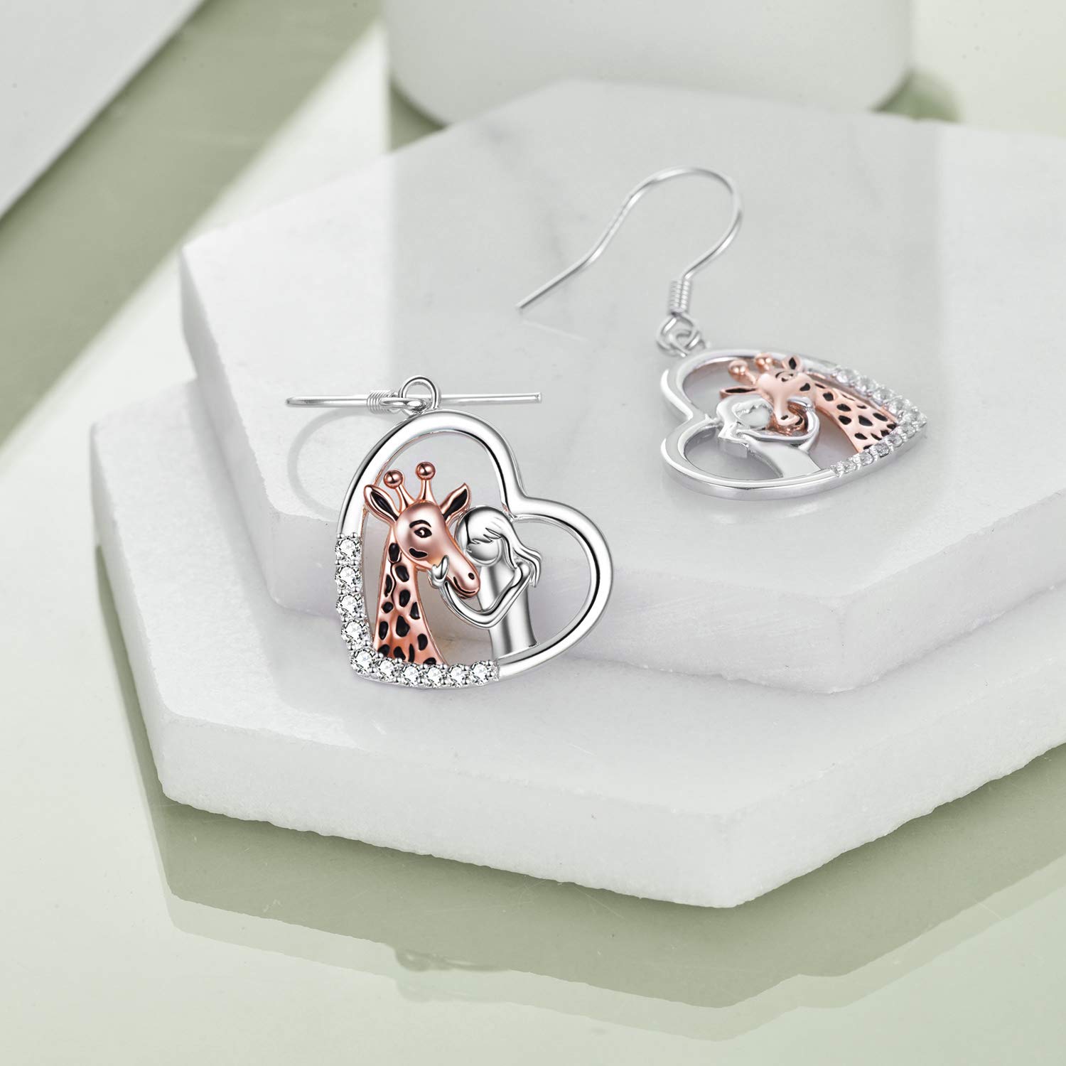 Giraffe Stud Earrings Sterling Silver Giraffe Earrings Mothers Day Gifts for Women Wife Mom