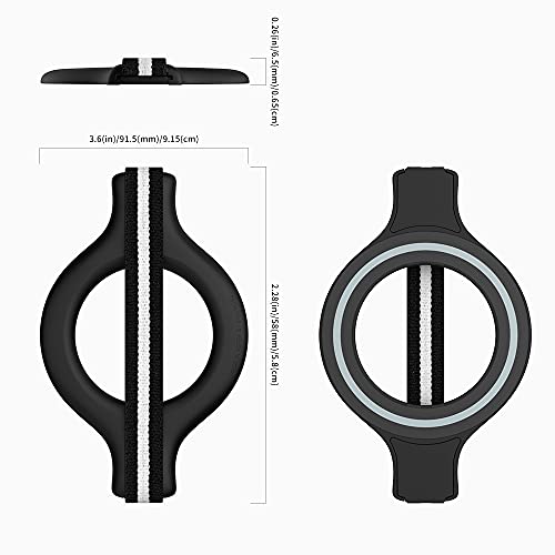 Sinjimoru Magnetic Wool-Band Phone Grip Holder for Apple MagSafe Case, Detachable Phone Grip Strap Holder for MagSafe Compatible with iPhone 15 14 13 12 Series. M-Mini Grip Black White