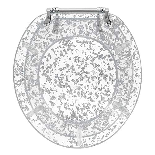 Ginsey 59608 Toilet Seat, Standard, Silver Foil