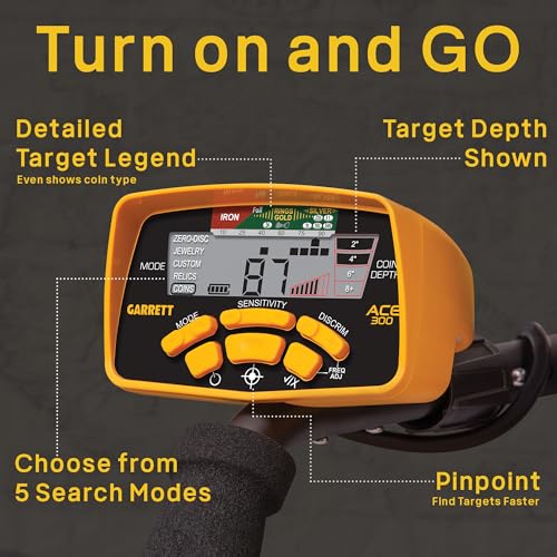 Garrett ACE 300 Metal Detector with Waterproof Coil ProPointer at and More