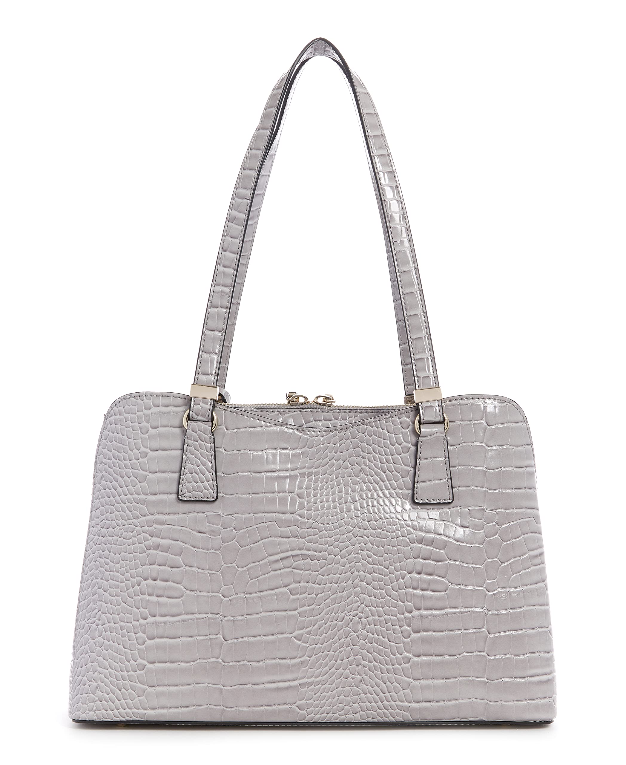 GUESS womens Lyndi Large Girlfriend Satchel, Grey, One size US