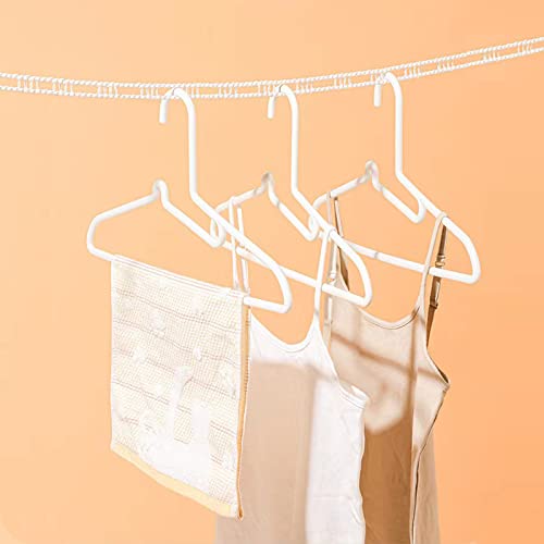Windproof Clothesline,Travel Clothesline, Camping Clothesline, Durable Travel Clothes Line Rope, Portable Clothes Drying Line, Suitable for Outdoor and Indoor(White)
