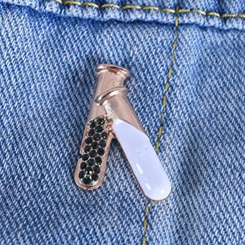 VALICLUD Enamel Pin Enamel Pin 4Pcs Science Brooch Lab Brooch Test Tube Lapel Pin Chemistry Experiment Brooch Coat Gift for Doctors Chemist- Chemistry Laboratory Badge