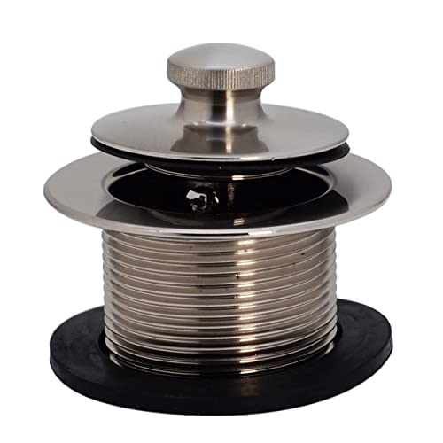 Westbrass Twist & Close Sch. 40 ABS Bath Waste with Two-Hole Elbow, Satin Nickel, D4941-07