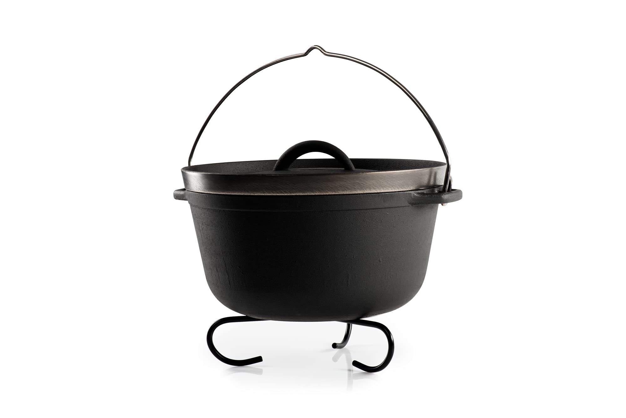 GSI Outdoors Guidecast 5qt Dutch Oven | Cast Iron Dutch Oven for Camping, Cabin and Home Kitchen