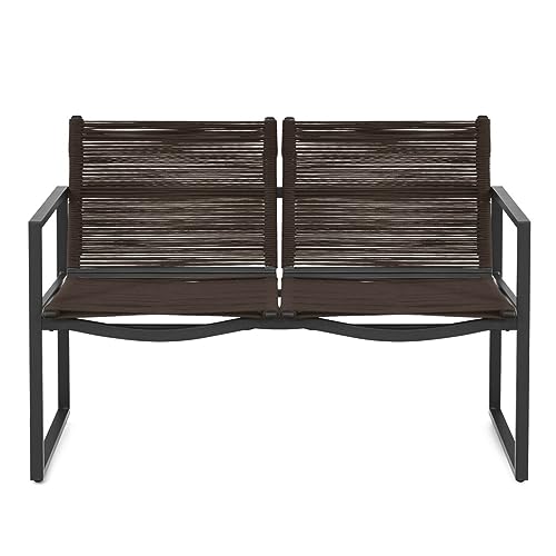 Generic 4PCS Patio Furniture Conversation Set Sofa Loveseat Armrest Garden Deck