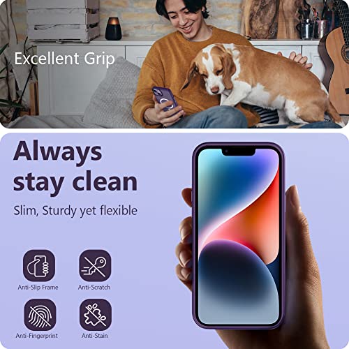 YLLZI [2 in 1 Magnetic Case with Charger Designed for iPhone 14, Compatible with MagSafe, Military-Grade Drop Protection, Slim Phone Case for 14-6.1 inch, Deep Purple