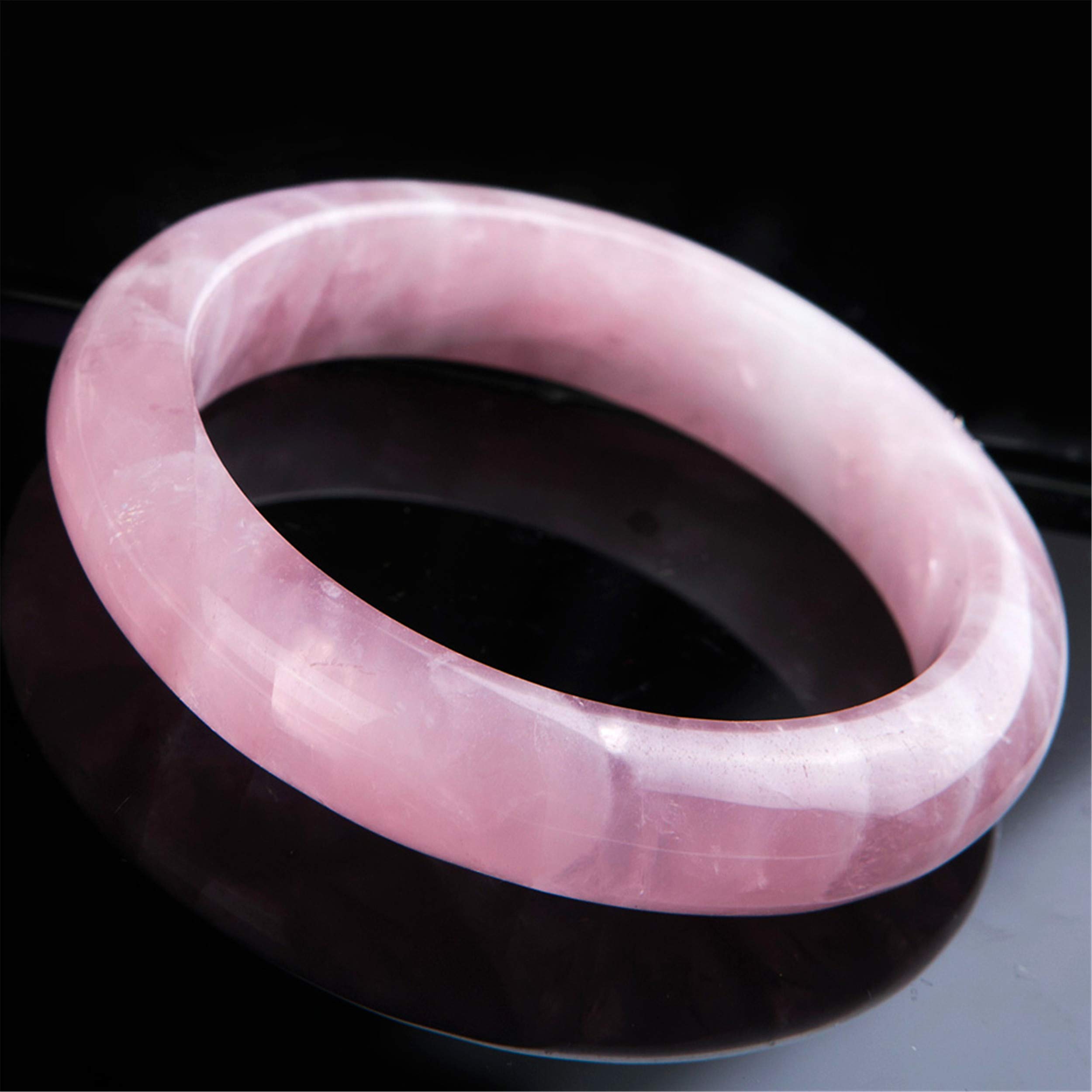 Genuine Jewelry Bangle Natural Rose Quartz Crystal Bangle Inner Diameter 61mm