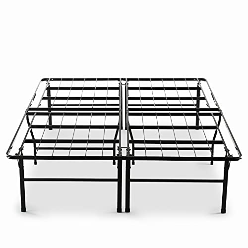 ZINUS SmartBase Heavy Duty Mattress Foundation / 18 Inch Metal Platform Bed Frame / No Box Spring Needed / Sturdy Steel Frame / Underbed Storage, California King, Black