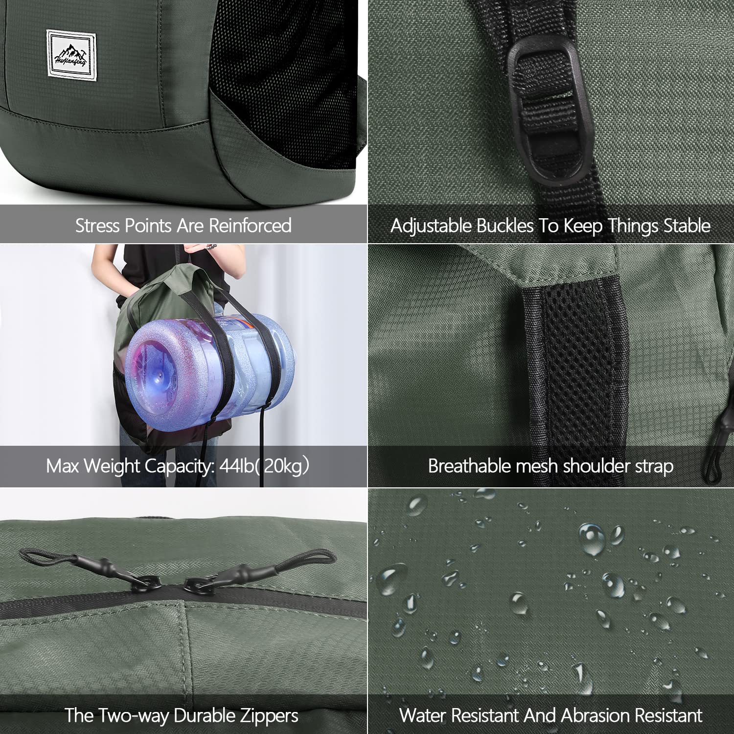 Hiking Backpack Ultra Lightweight Packable Camping Backpack Waterproof Travel Outdoor Hiking Daypack for Women Men(GREY 16L)