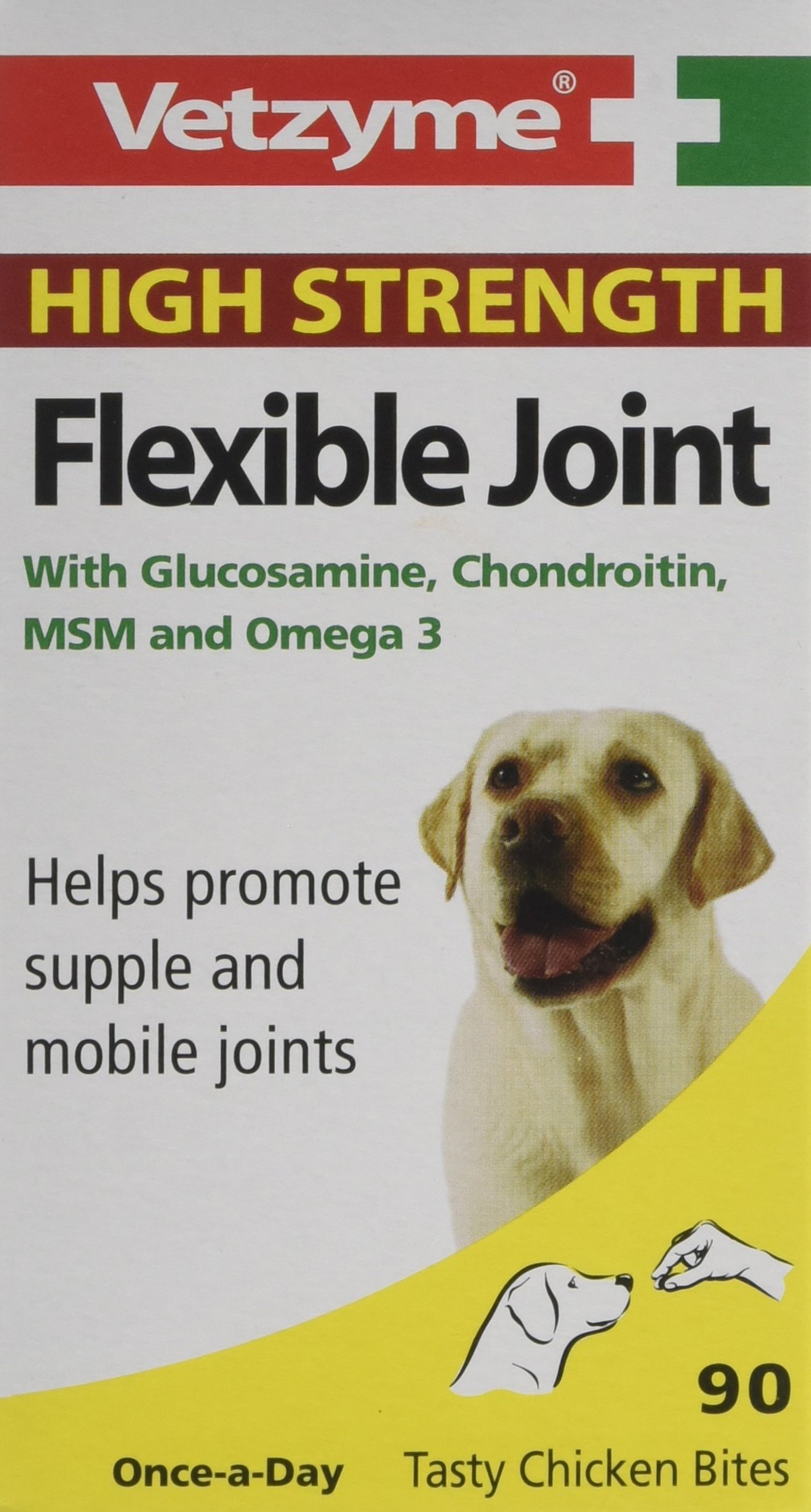Vetzyme Bob Martin High Strength Flexible Joint for Dogs, 30 Tablets, Tasty Chicken Bites