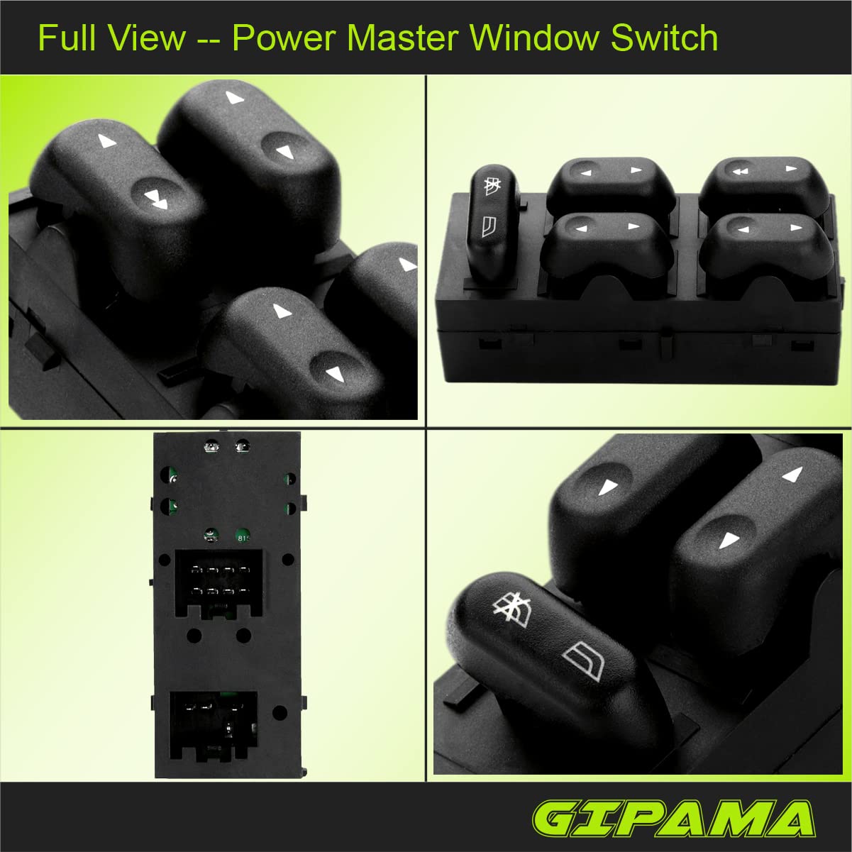 Gipama 901-339 Power Window Switch for Ford 2003-2008, Lincoln 2006-2008, Mercury 2003-2008(Driver Side)