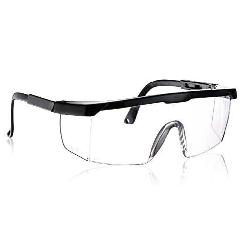 NoCry Protective Safety Glasses with Anti Fog Coating, Tough and Clear, ANSI Z87.1 Rated, Scratch Resistant Lenses, Light, Adjustable Frames and Side Protection Shields