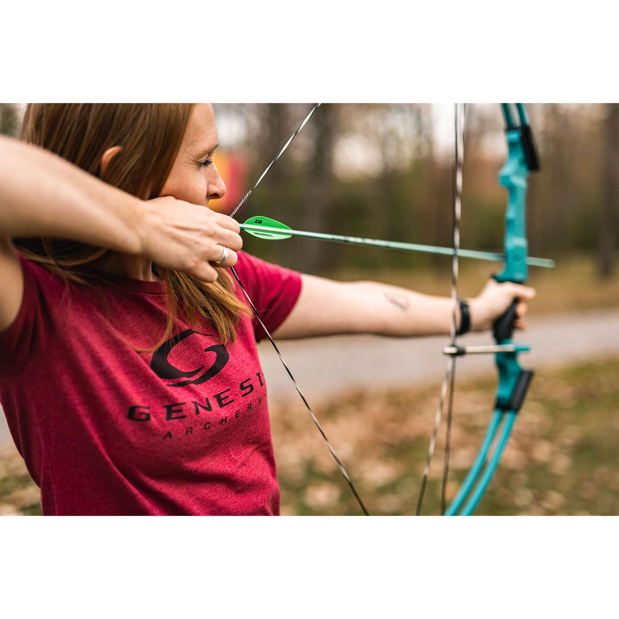 Genesis Original Lightweight Right Handed Archery Compound Bow w/ Adjustable Aluminum Riser, Cam Draw Weight, & Draw Length for Kids and Adults, Black