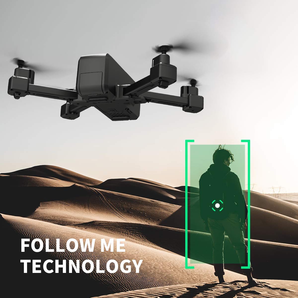HR GPS Drone With 1080P HD Camera,Foldable Portable Quadcopter With Auto Return Home,Custom Flight Path,Follow Me,Long Control Range,Drones For Adults Kids And Beginners (GPS DRONE)