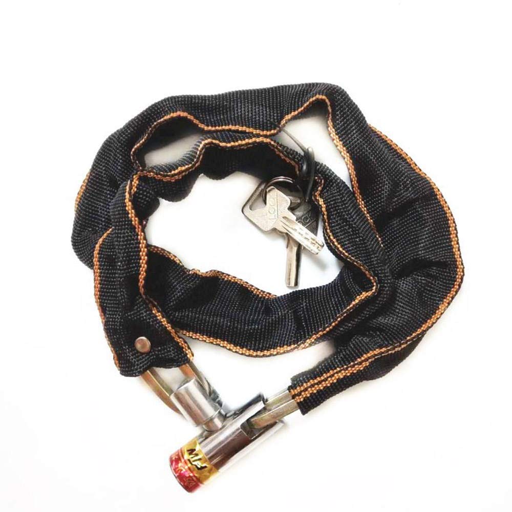 MGUOTP Bicycle Lock Bicycle Lock Black Heavy Duty Motorbike Motorcycle Scooter Bike Motor Bicycle Chain Pad Lock Bicycle Accessories Bike Locks (Color : Black)