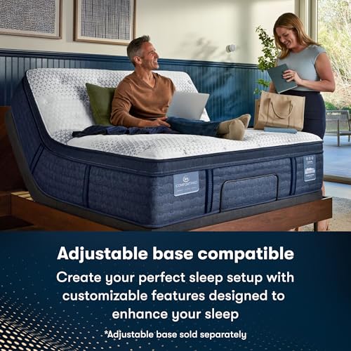 Serta iComfortPro - Canterbury 15" Plush Cal King Latex Foam Mattress - Cooling System, 5 Support Zones, and Responsive Latex Foam - 100 Night Trial and CertiPUR-US Certified