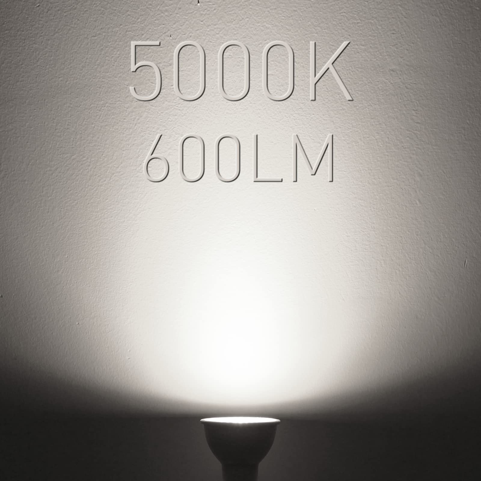 GU10 LED Bulbs Daylight - 7W - 90+CRI - Dimmable - 600LM - 75W Halogen Equivalent - 5000K - GU10 Recessed Lighting Bulb - Track Lighting Bulb - Spotlight Bulb - UL Listed - Pack of 12
