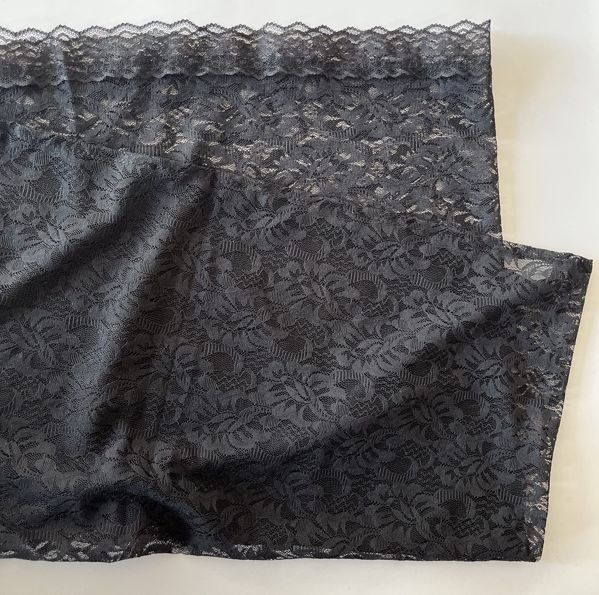 Grettytling Soft and Comfortable Mantilla Veils 5 Colors Spanish Style Lace Infinity Veil Mantilla Latin (Black-Infinity)
