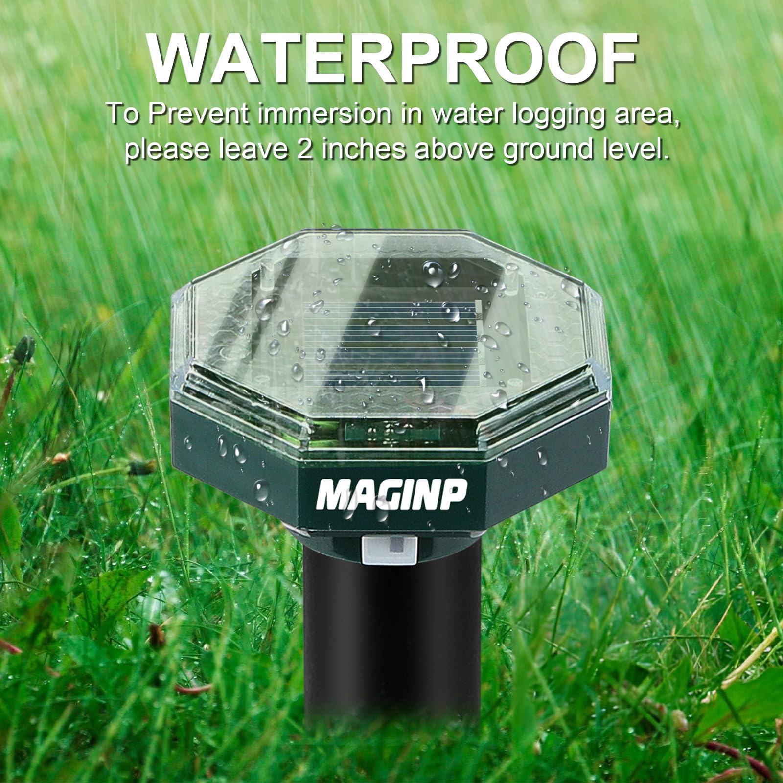 Mole Repellent Solar Powered, 12 Pack Ultrasonic Snake, Waterproof Solar Mole Repeller for Garden & Yard