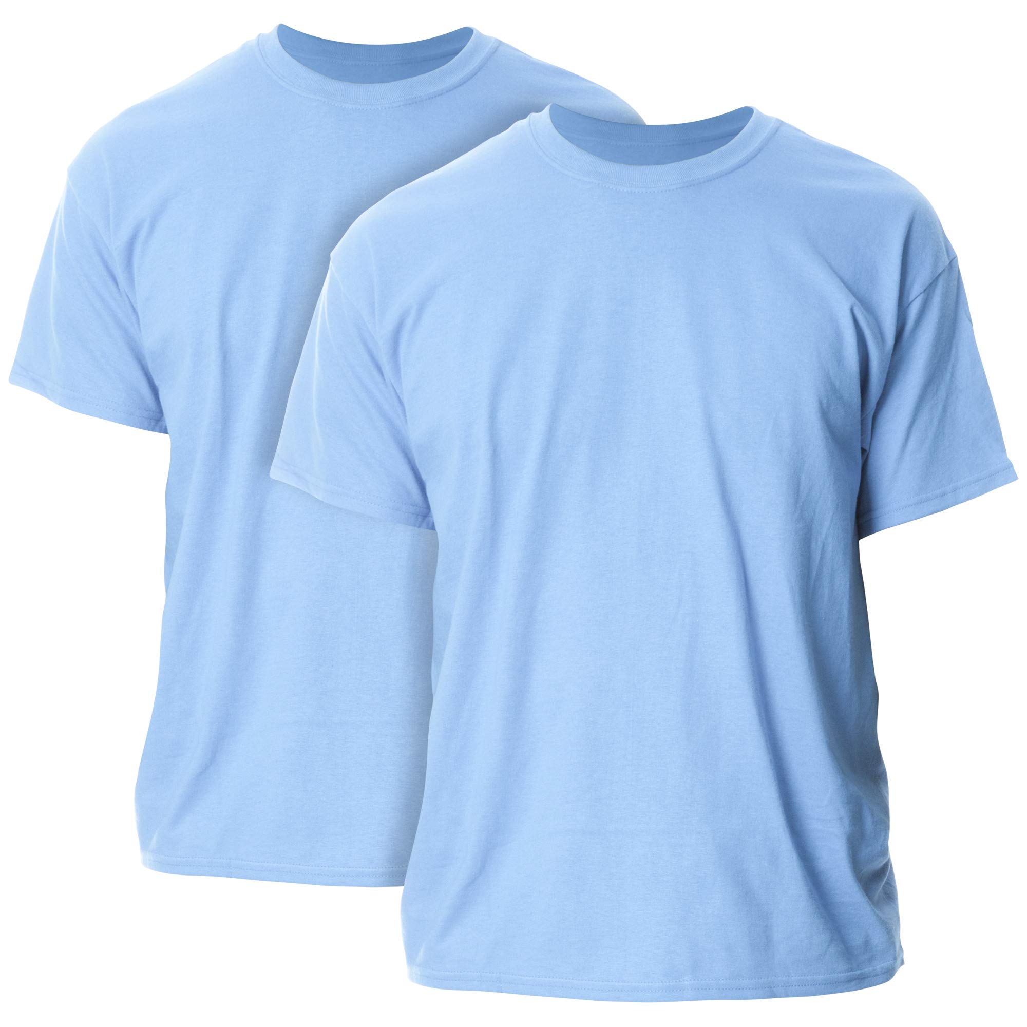Gildan mens Heavy Cotton T-shirt, Style G5000, Multipack Shirt, Carolina Blue (2-pack), Medium US