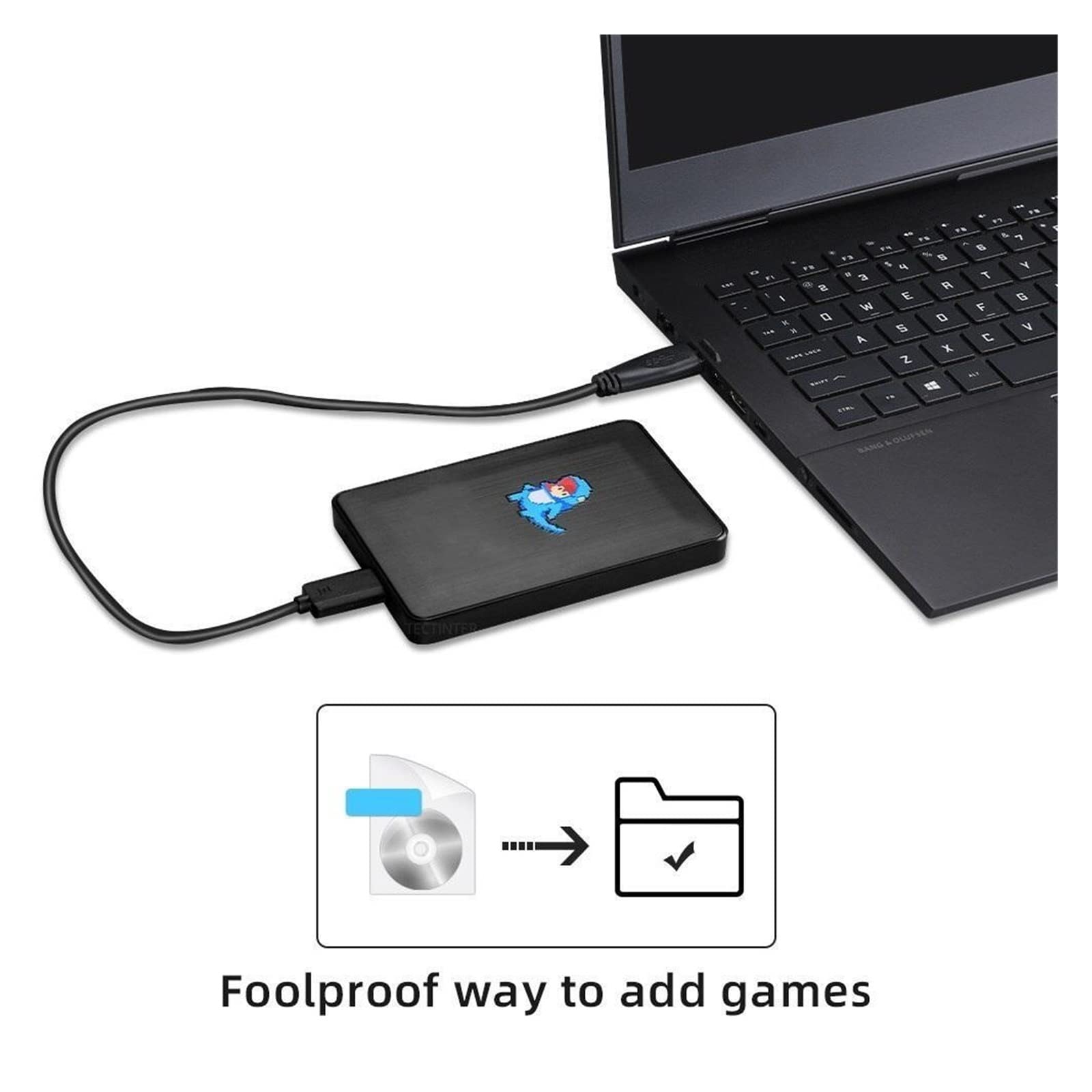 MOLLAL 4K Game Console Retro Video Game 2T4K 3D Gaming Console Naomi/N64 60000+ Gaming Kids Gift Boy Gift (Color : 2T-Without Bag, Size : X)