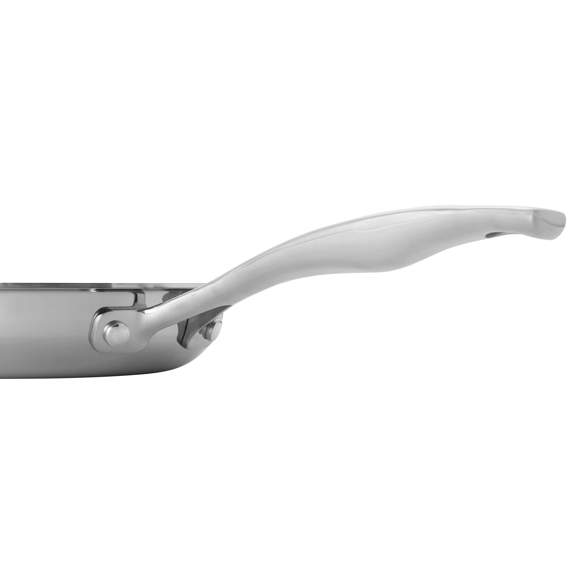 HENCKELS Clad H3 8-inch Induction Ceramic Nonstick Frying Pan, Stainless Steel, Durable and Easy to clean