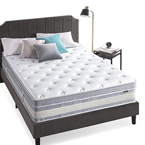 ZINUS 14 Inch Green Tea Cooling Gel Memory Foam Hybrid Mattress, California King, Pocket Innersprings for Motion Isolation, Mattress in A Box