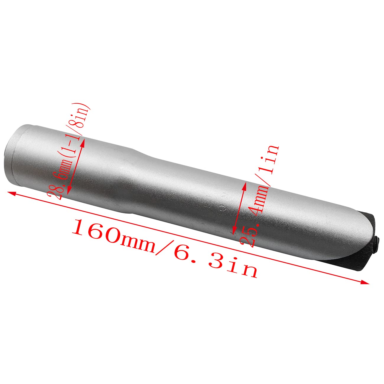 LQ Industrial Bicycle Stem Riser Adapter Aluminum Headstock Vertical Core 25.4mm Silver for Mountain Bike