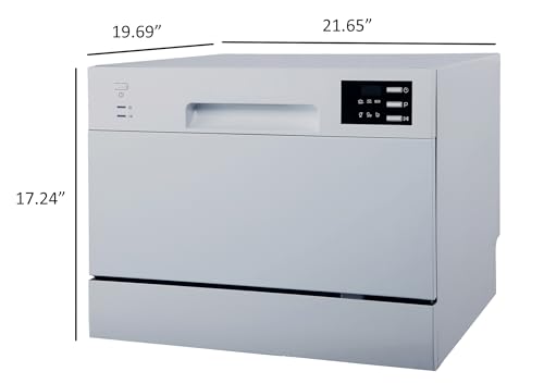 SPT SD-2225DSA Energy Star Countertop Dishwasher with Delay Start & LED β Silver