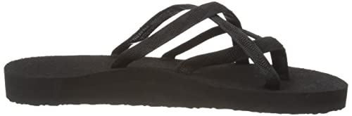 Teva Women's Olowahu Flip-Flop - 9 B(M) US - Mix Black on Black