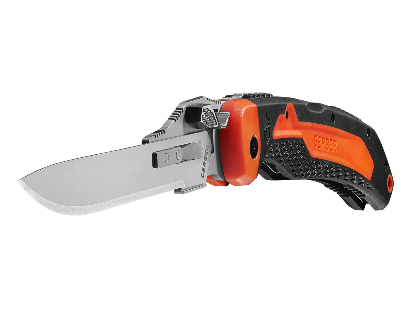 Gerber Vital Big Game Folder - Tool-less Exchangeable Blade Hunting Knife w/ Sheath [31-003053],orange