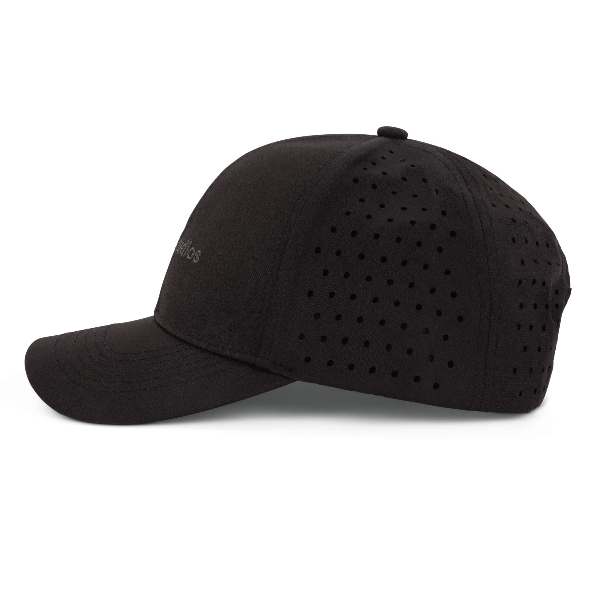 Hydro Waterproof Baseball Hat for A-Game Performance, Snapback 6-Panel Cap for Gym, Boat, Golf, Workout, Running, Sweat Resistant, One Size, Unisex Black