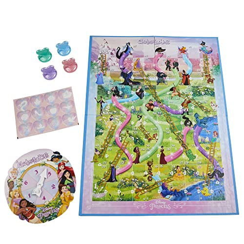 Hasbro Gaming Chutes and Ladders: Disney Princess Edition Board Game for Kids Ages 3 and Up, Preschool Game for 2-4 Players (Amazon Exclusive)