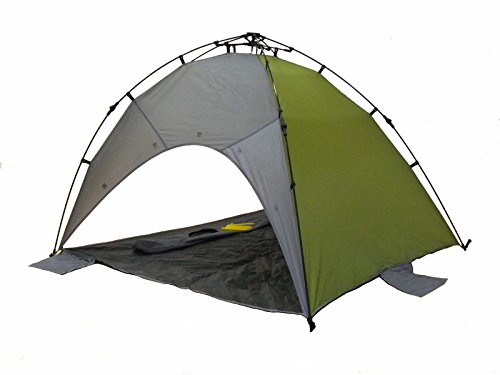 Genji Sports Star Canopy Instant Beach Sun Shelter, Green/Beige, One Size