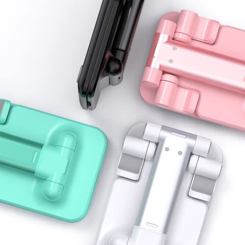 QIYIENDIAN Cell Phone Solid Stand for Desktop/Office Desk with Ankle/Height Adjustable, and Foldable Phone Holder for All Smartphone Samsung Galaxy iPhone14/13/ XR Plus(B3-Green)