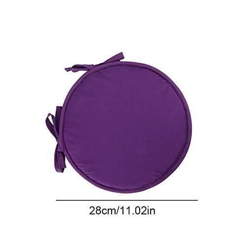 Kakoop Set of 4 Chair Cushions with Ties , Memory Foam Cushion Non-Slip Round Seat Pad for Dining Room Terrace Garden,Multicolor
