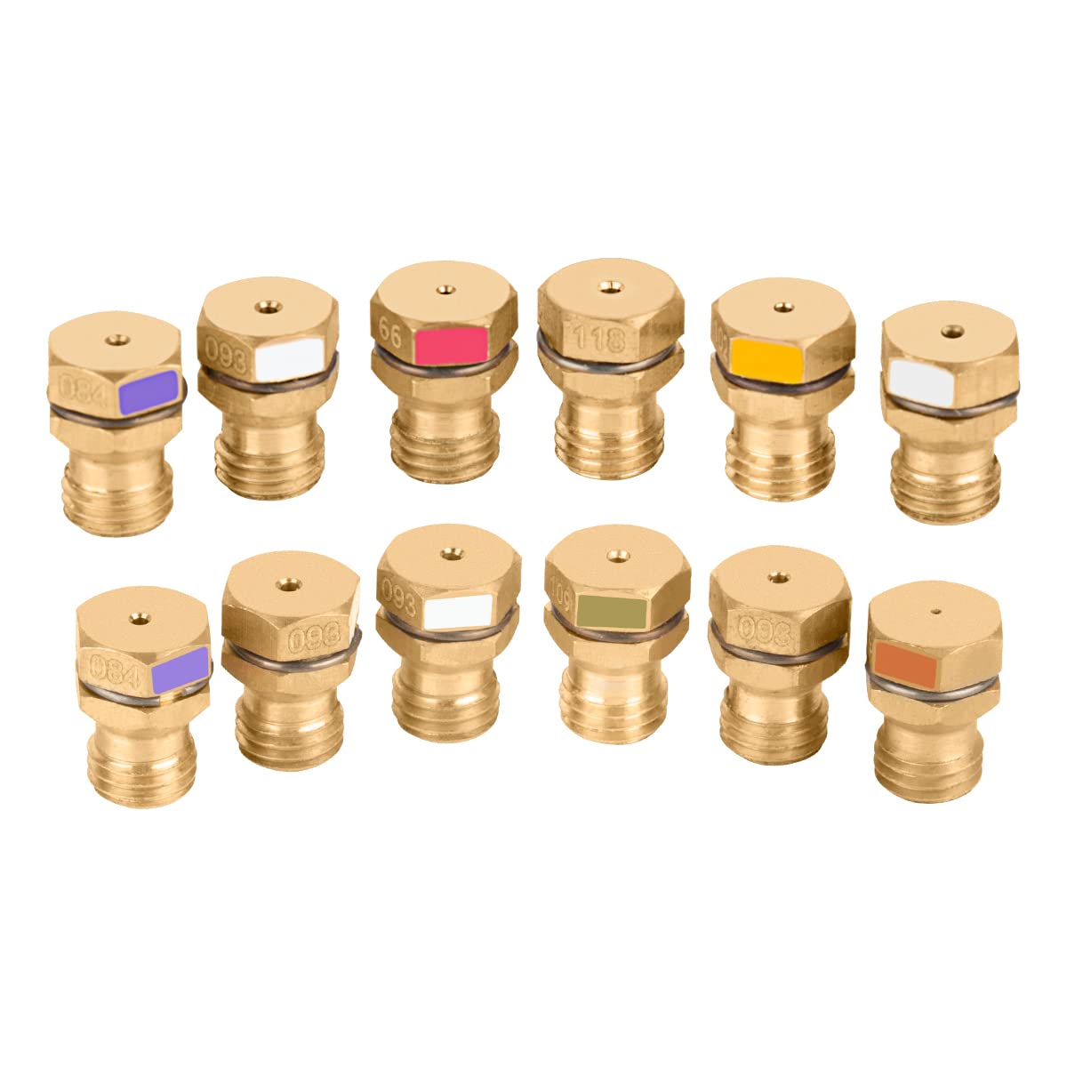 GRLP4 LP Gas Conversion Kit | Propane Orifice | Gas To Propane Conversion Kit | 12 PCS | Brass | With Instruction |Compatible With Frigidaire Kenmore Electrolux Range/Cooktop/Stove
