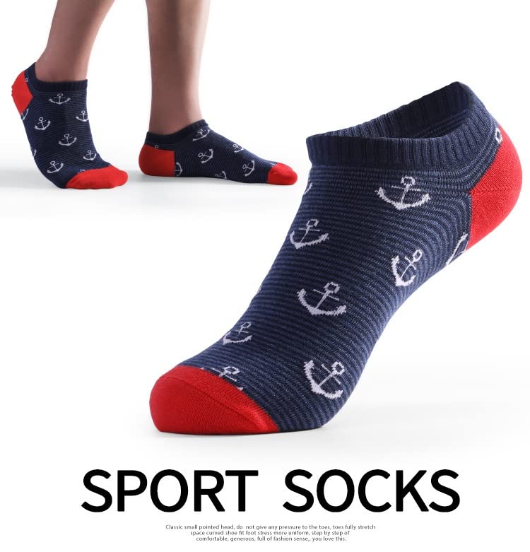 GPPZM 5 Pairs Men's Socks Summer Large Size Breathable Socks Cotton Shallow Mouth low-top Male Socks