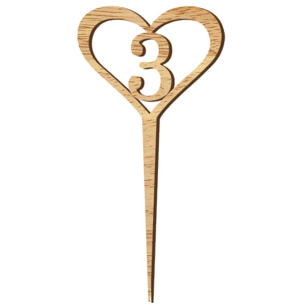 YOYOBALL8 1-10 Table Number Card Wooden Wedding Table Card Flower Seat Number Card from 1 to 10 Decoration Digital Topper,10Pcs