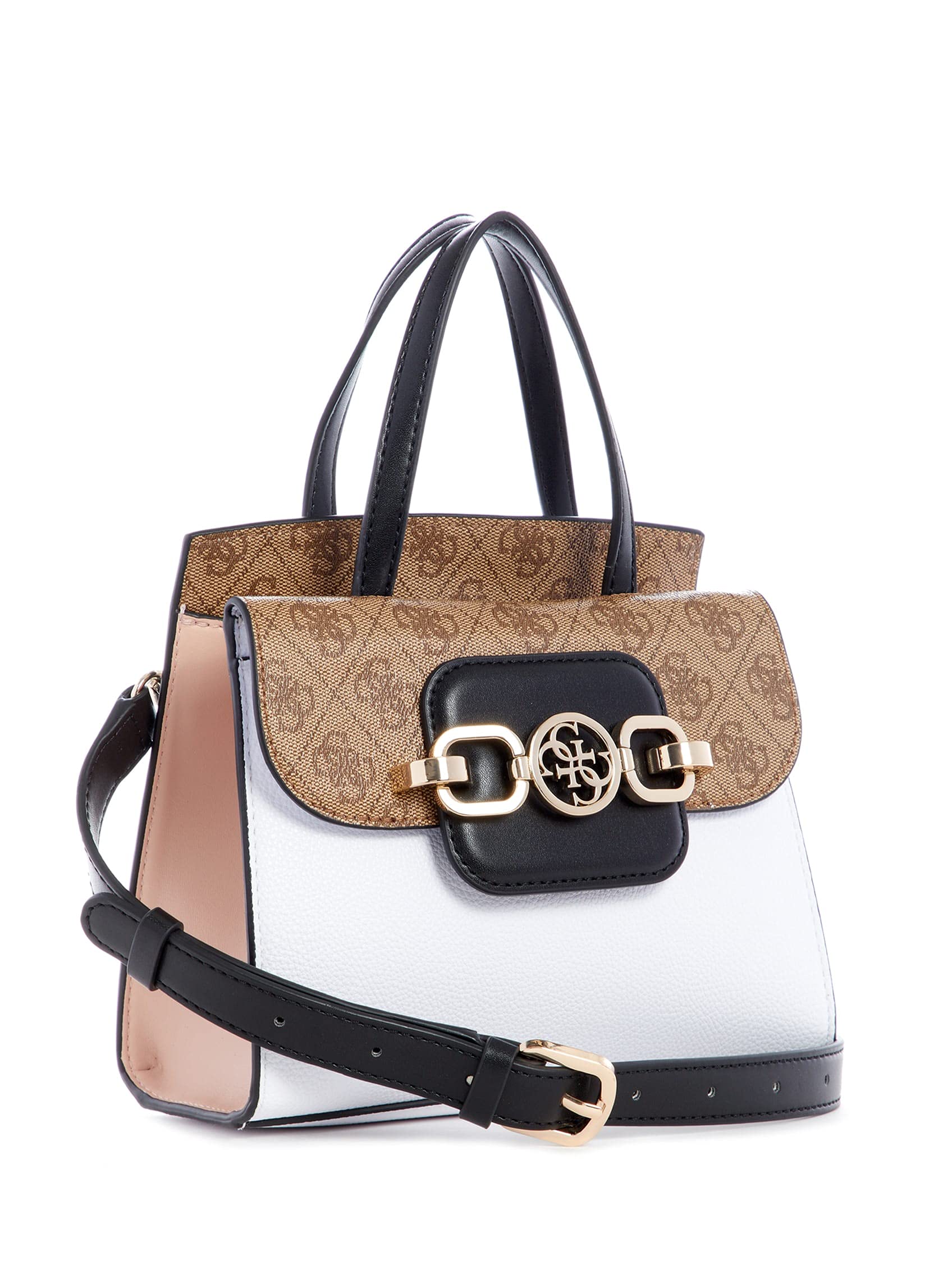 GUESS Hensely Mini Satchel, Latte Multi