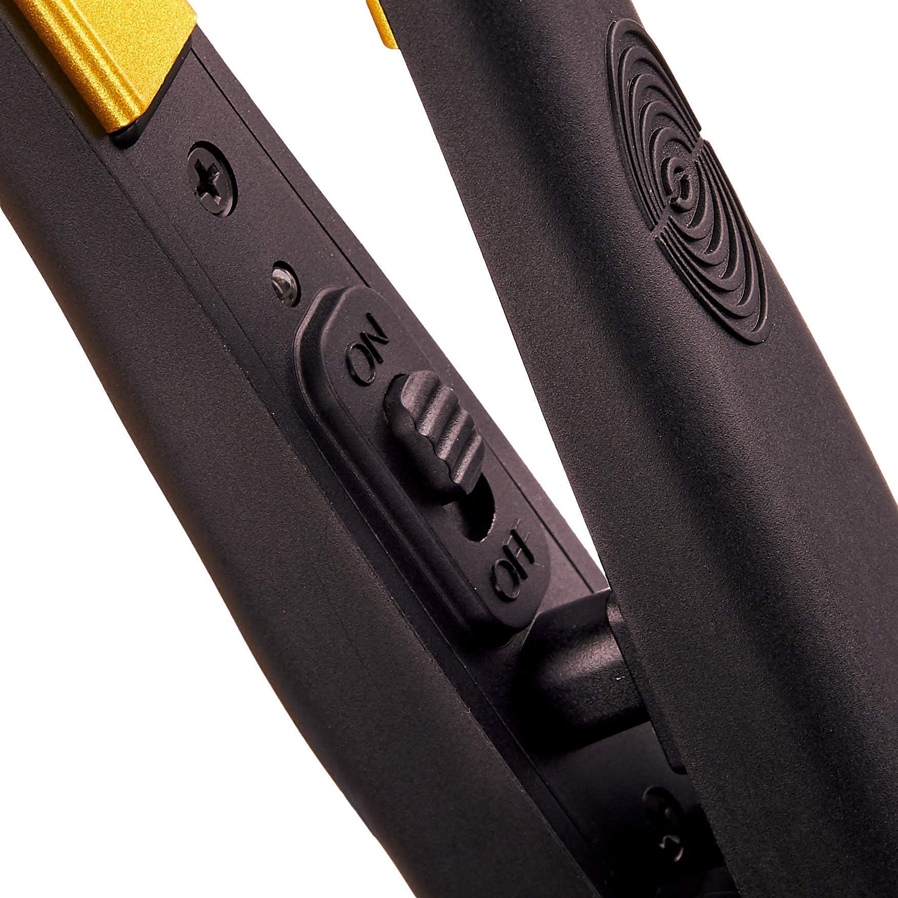 Hot Beauty Professional Ceramic Mini Flat Iron 1/2", Anti-Frizz, Fast Heating, Versatile Styling for Curly & Straight Hair, Ideal for Traveling with Travel Pouch (Black)