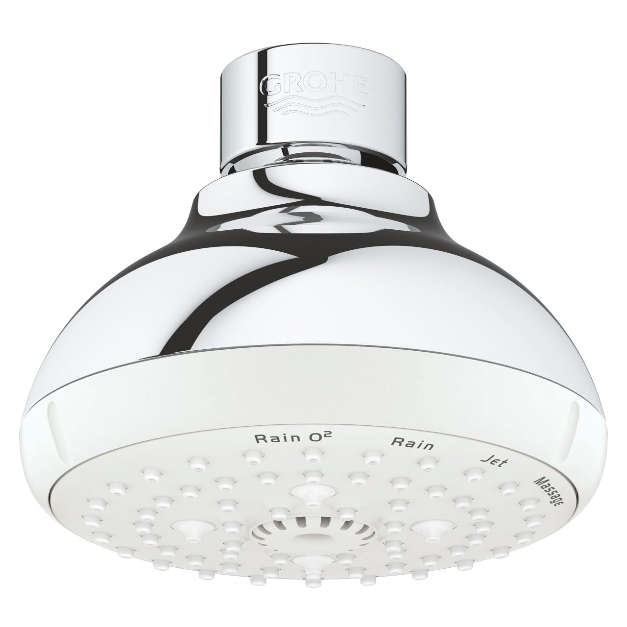 Grohe 27606001 Tempesta Classic 100 4 Spray Shower Head 2.5 gpm, Starlight Chrome