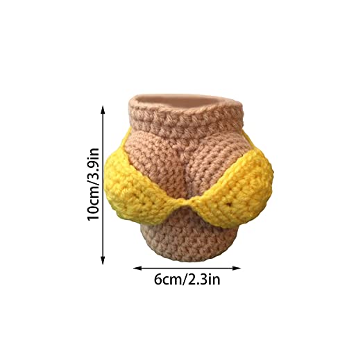Insulated Can Cooler, Crochet Is Naughty, Suitable For Beer Bottles, Sodas, Sexy Bikini Tops