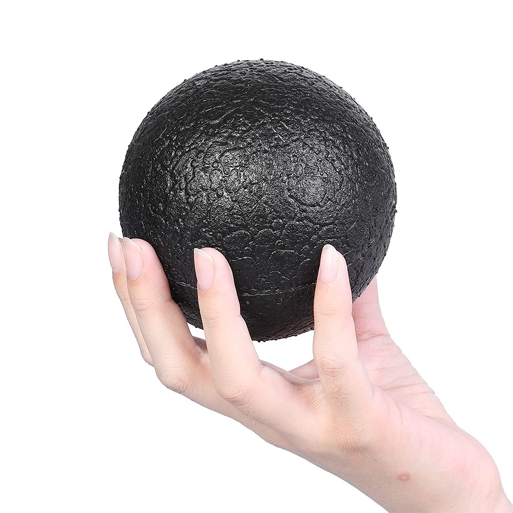 Kadimendium Massage Foam Ball, Soft Yoga Foam Roller for Rehab Exercises for Women for Stability Exercise(Black, 10CM Single Ball)