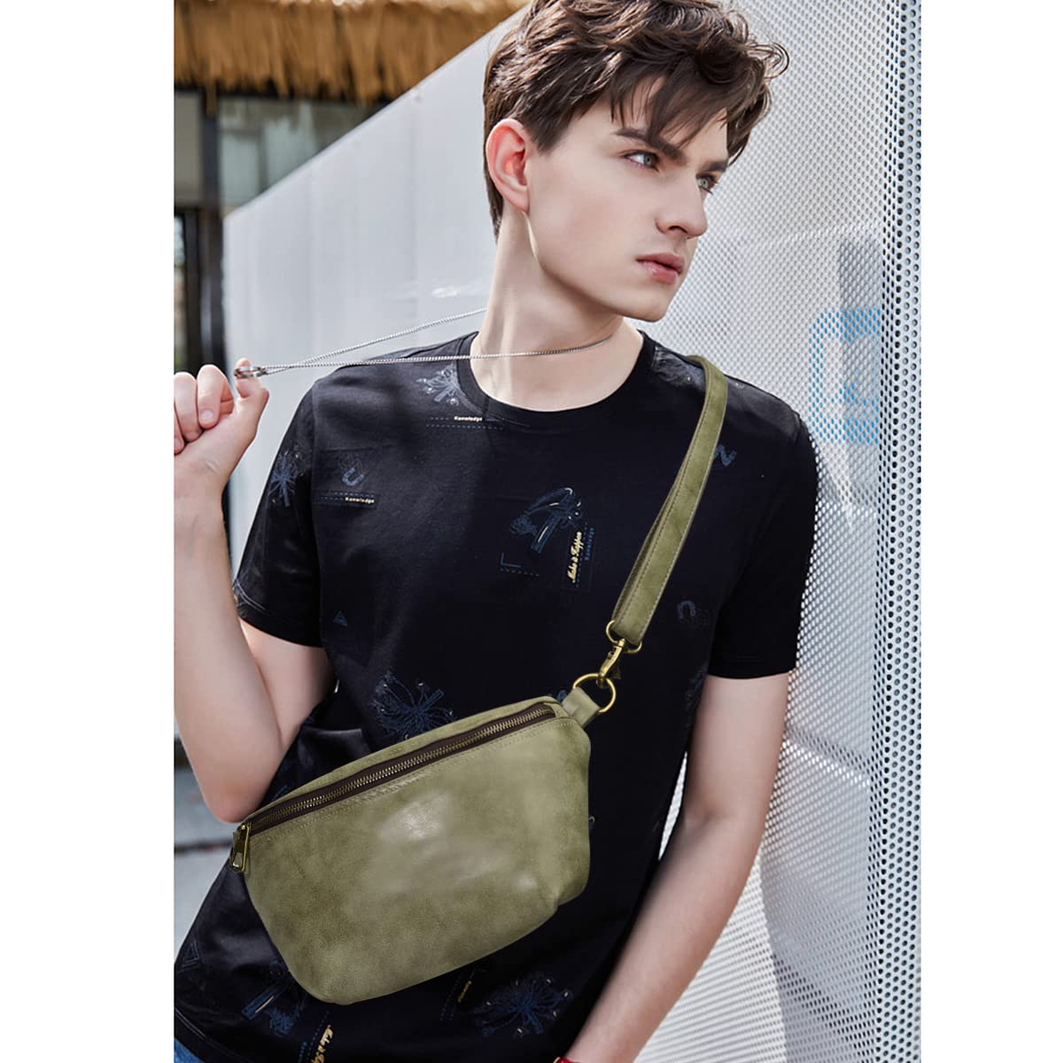 KL928 Small Waist Bag Fanny Pack Sling Crossbody Purses for Women Men