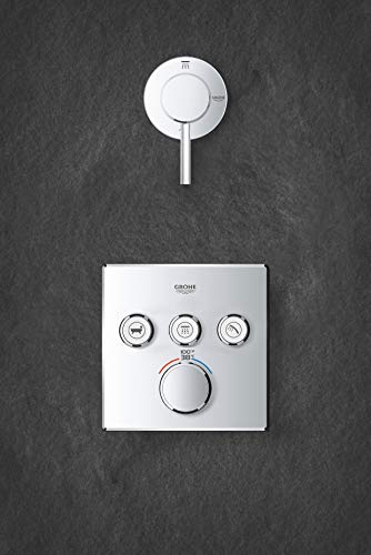 GROHE 29142000 Grohtherm Smart Thermostatic Trim With Control Module, Starlight Chrome