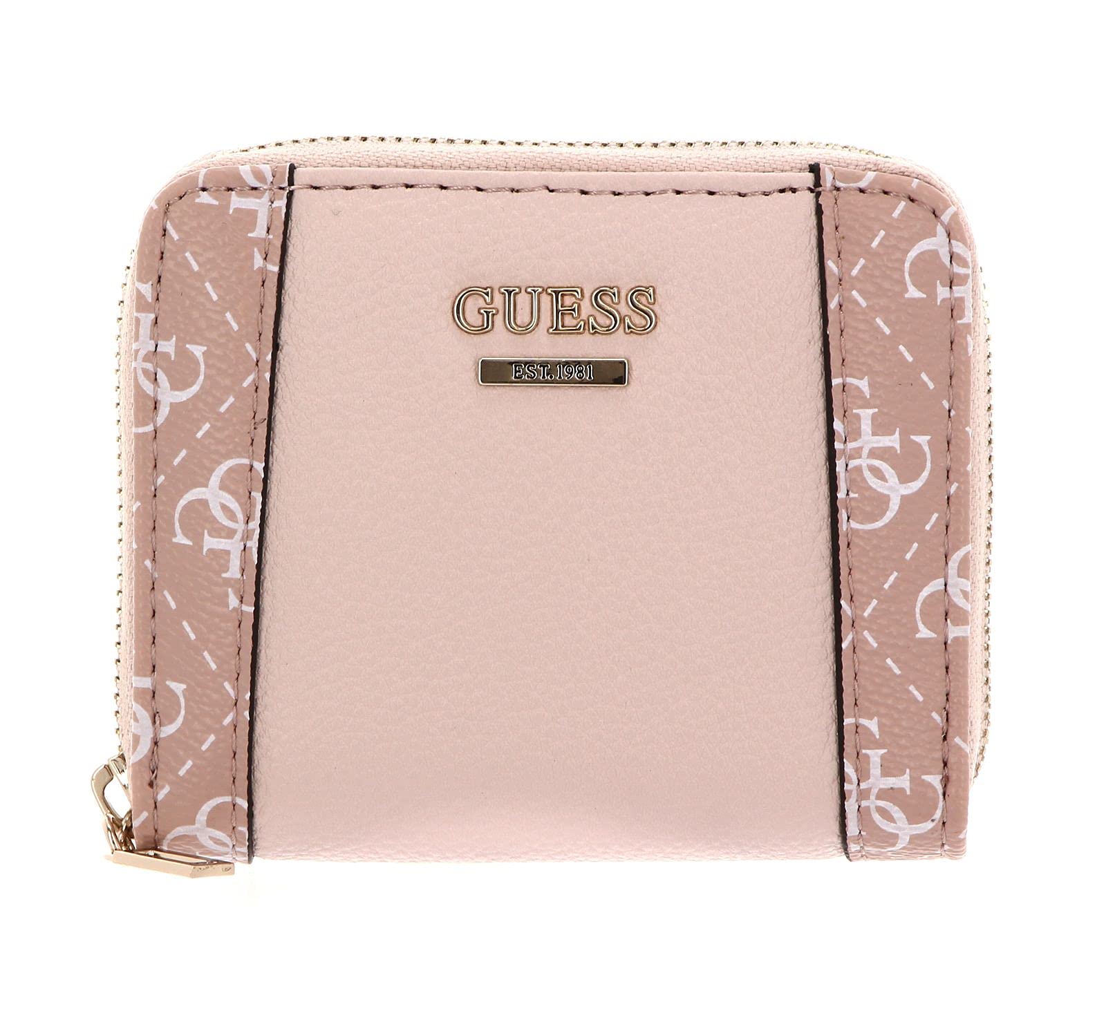 GUESS womens Naya Small Zip Around Wallet, Rose Multi, One size US