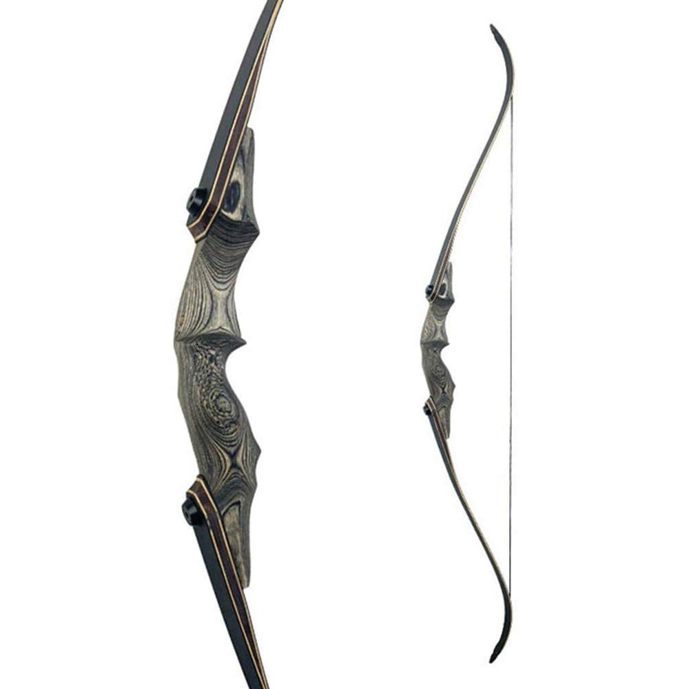 GOFEI Recurve Bow, 20-60LB Portable Detachable Beginner Starter Archer Wooden Split Bow, for Adult Archer Training Outdoor,A,50lb